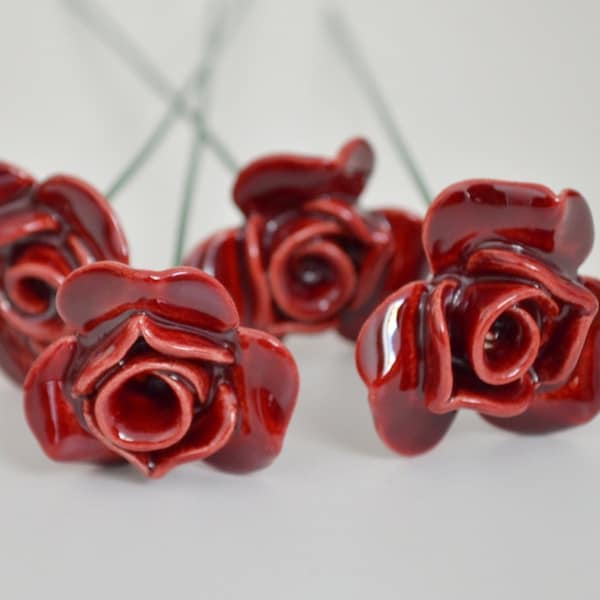 Ceramic Rose - Etsy