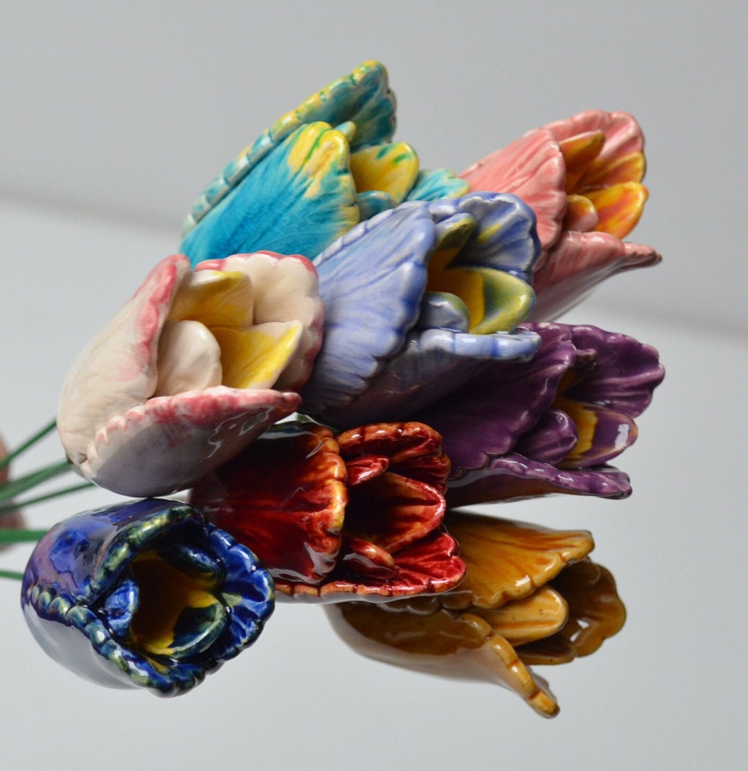 Handmade Ceramic Tulip, Big Size, Ceramic Flower - Etsy