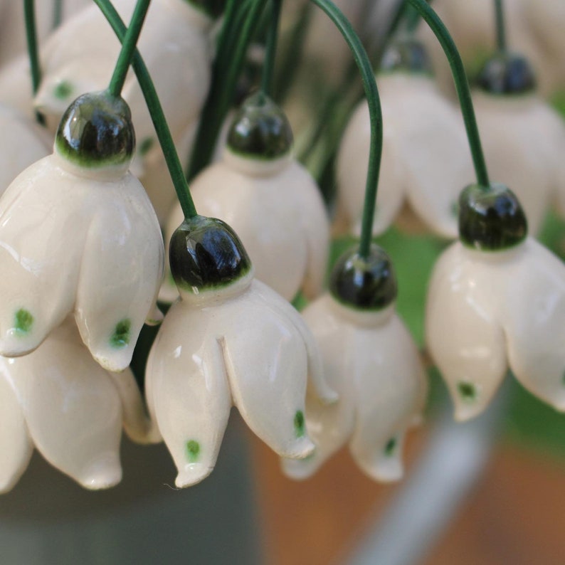 Summer Snowflake, Ceramic Spring Flower - Snowbell Locum Decor Handmade ...