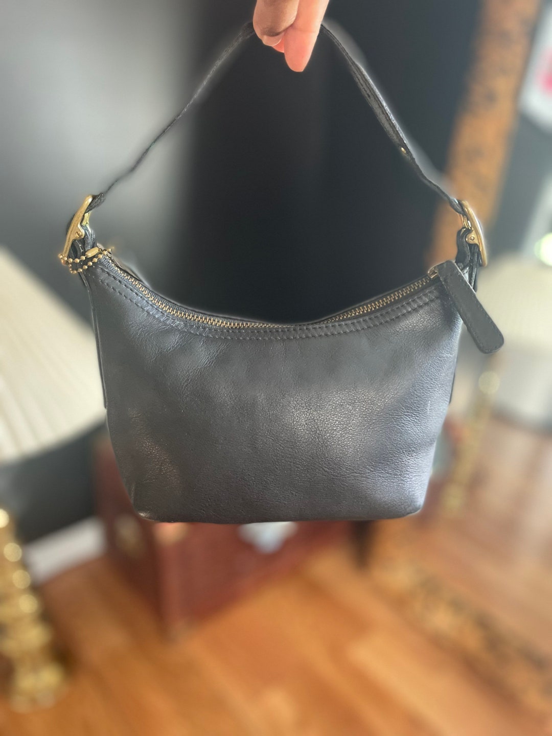 80s/90s/vintage/navy Blue/ Coach/baguette Handbag/purse/ - Etsy