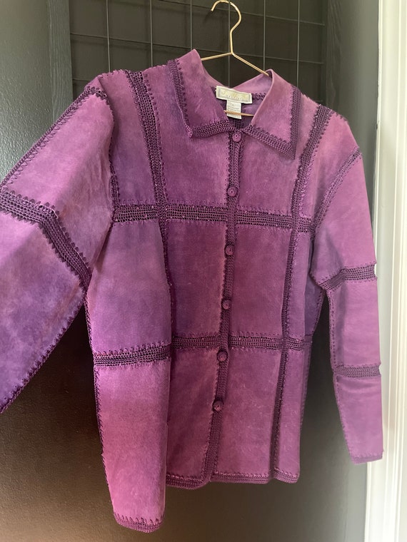 vintage large leather top - Gem