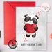 Printable Panda Happy Valentine Card Happy Valentine's - Etsy