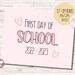 PRINTABLE First Day of School Sign, Pink Girl First Day of School Sign ...