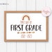 PRINTABLE First Day of School Sign, Boho Rainbow First Day of School ...