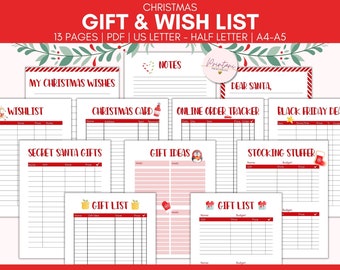 Printable Christmas Wish List Digital Download My Wish List - Etsy