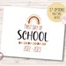PRINTABLE First Day of School Sign, Boho Rainbow First Day of School ...