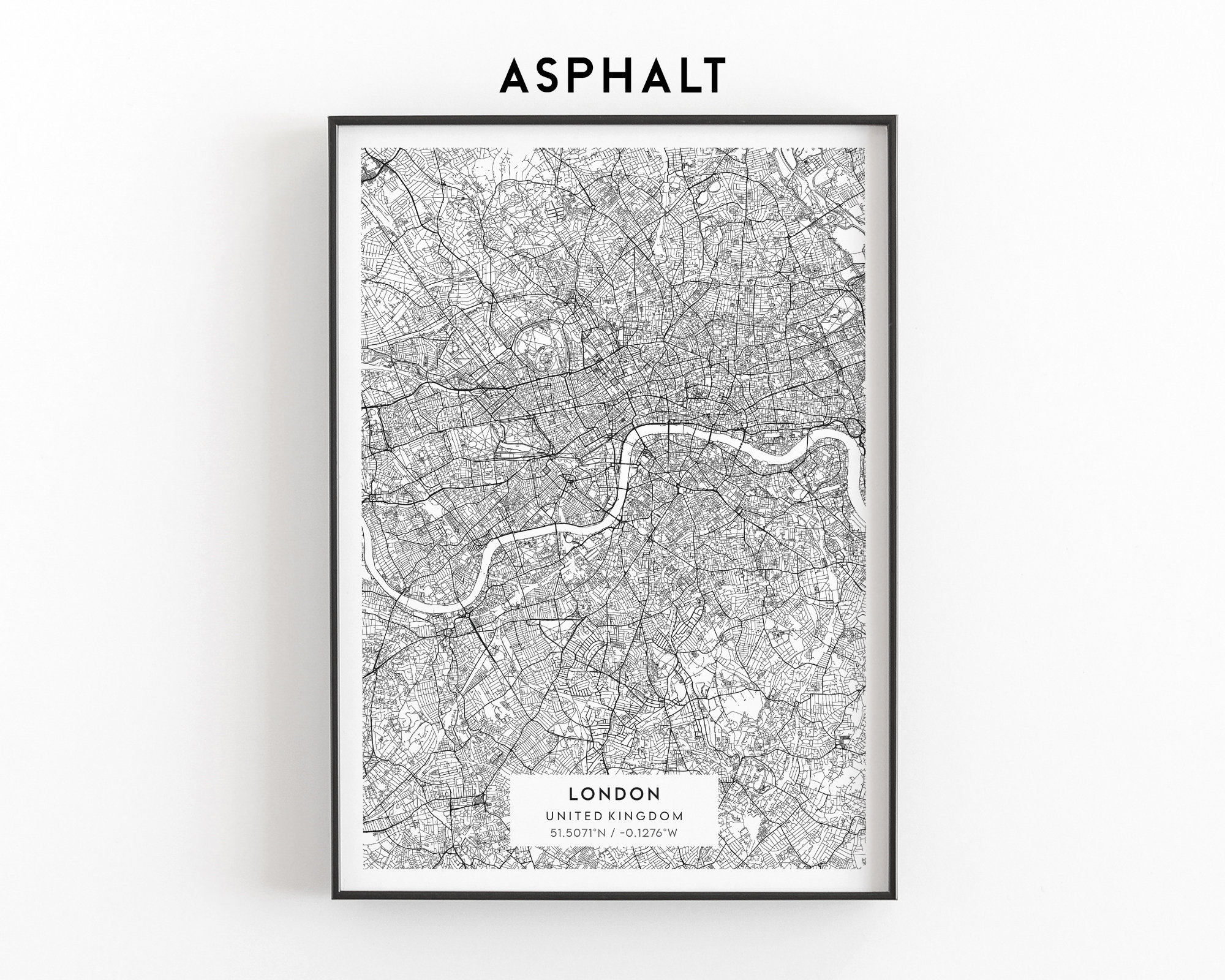 Custom City Map Poster, Personalized Street Map Print, Minimalist Wall ...