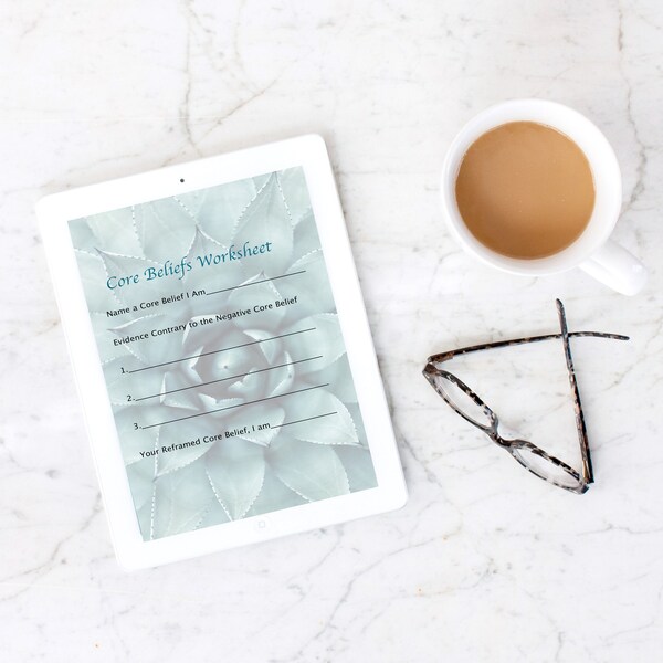Core Beliefs Worksheet - Etsy