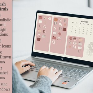 Blush Pink Digital Background 2021 - 2022, Minimalist Calendar Desktop ...