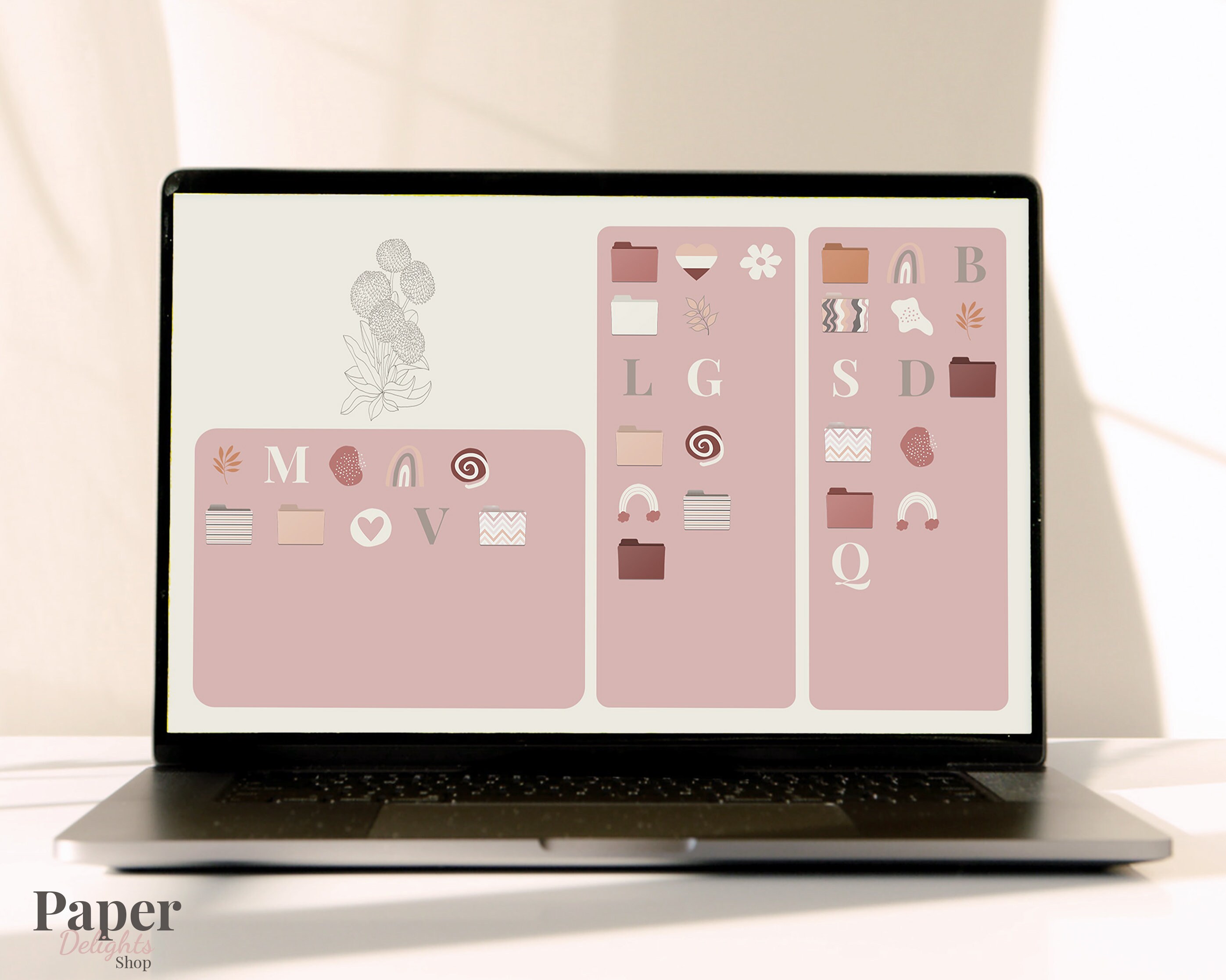 Blush Pink Digital Background 2021 2022 Minimalist Calendar - Etsy