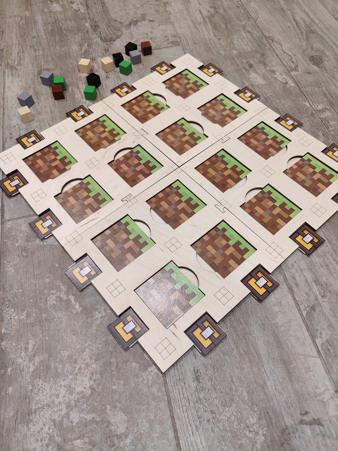 Play Board for Minecraft Builders and Biomes With BACKING - Etsy