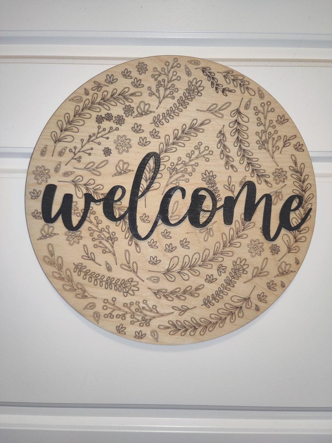 Floral Welcome Sign - Etsy