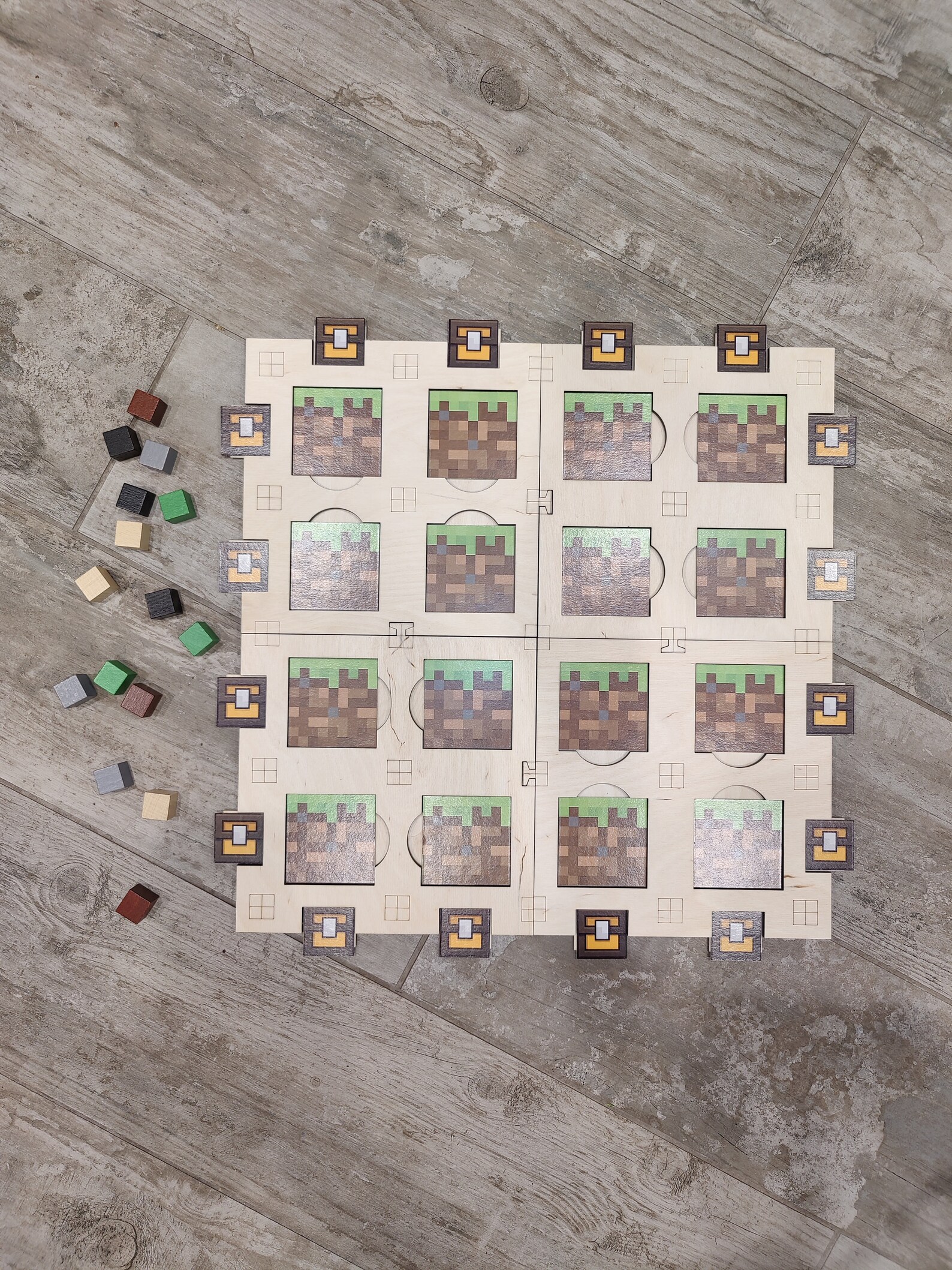 Play Board for Minecraft Builders and Biomes With BACKING - Etsy