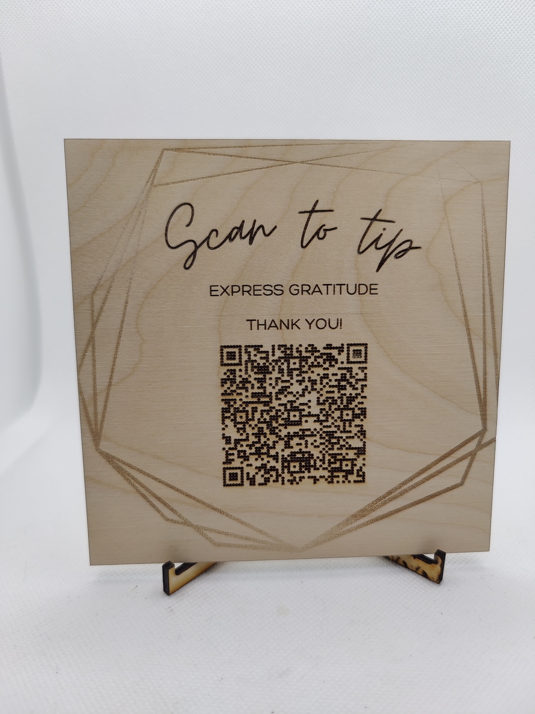 Scan to Tip Plaque With Stand - Etsy