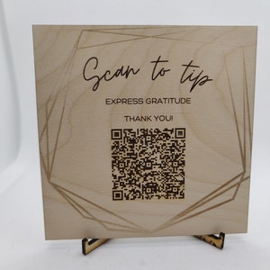 Scan to Tip Plaque With Stand - Etsy