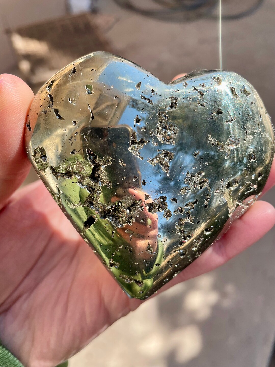 XL!!! Large, (14 Oz) Heavy, BEAUTIFUL Pyrite Heart!| Abundance ...