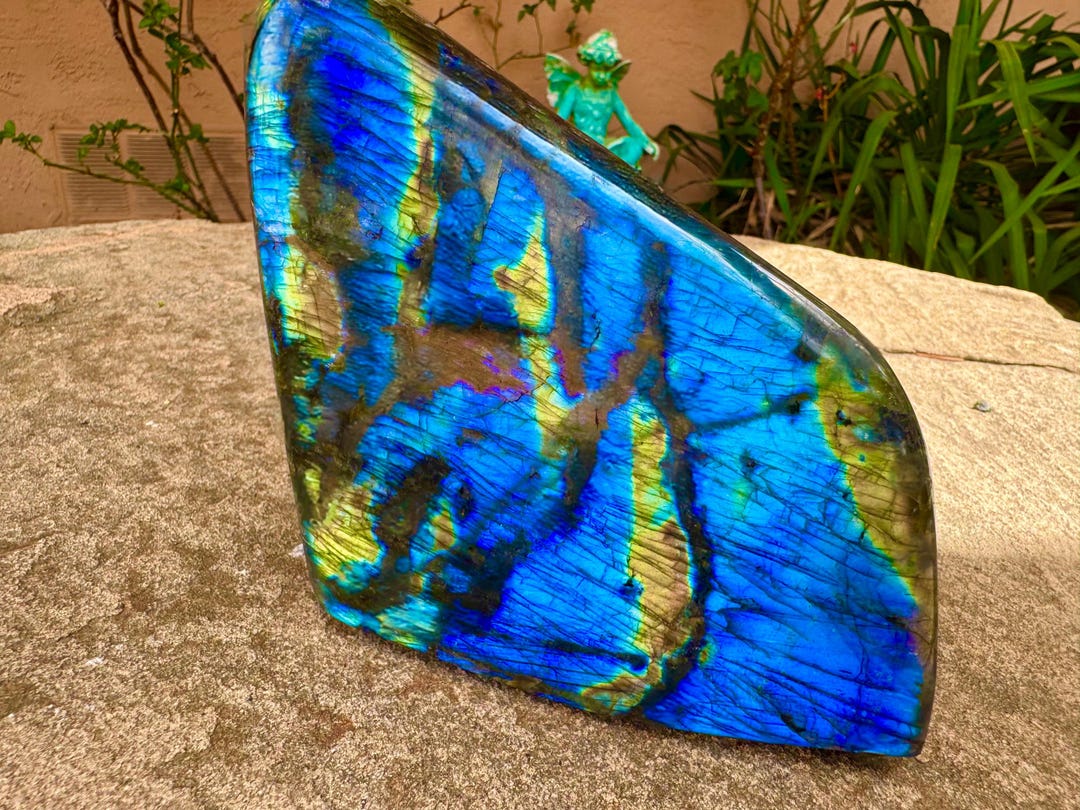 Massive 4LB High Flash Labradorite Freeform, Polished Stand up Crystal ...