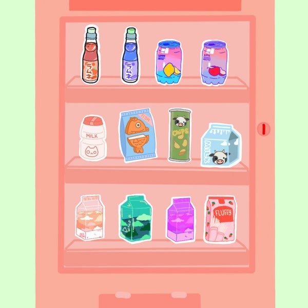 Vending Machine Stickers - Etsy