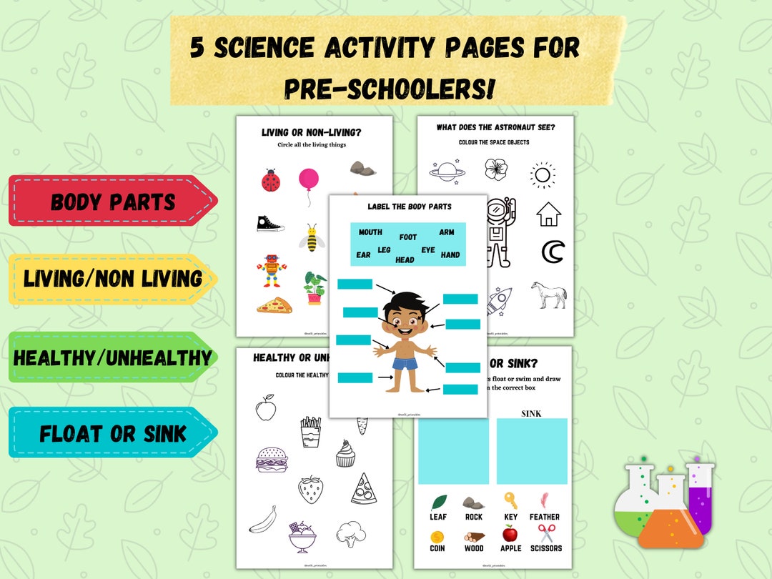 Preschool Science Bundle| Preschool Science Worksheet| Printable ...