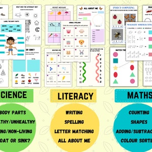 Preschool Bundle| Preschool Science Worksheet| Preschool Maths ...
