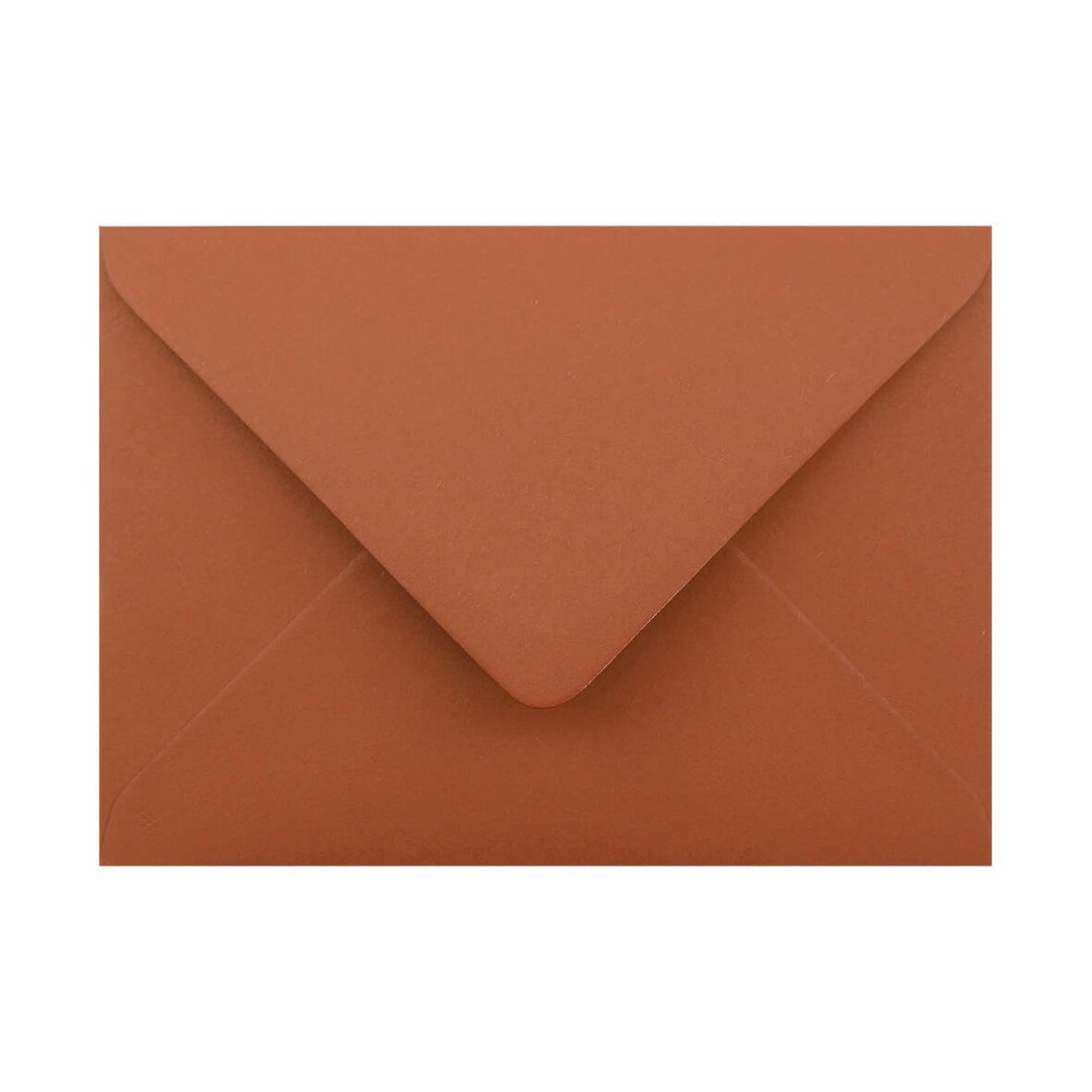 5 X 7 (133 X 184mm) Terracotta / Colorplan Rust Orange Envelopes 135gsm ...