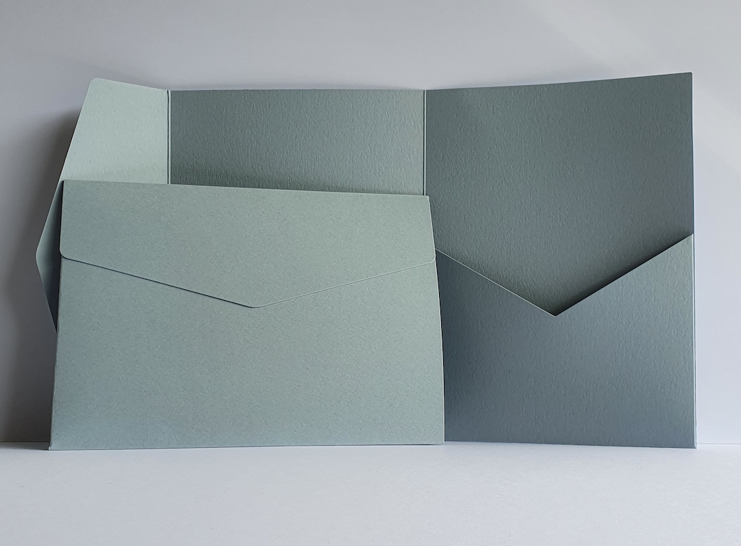 Dusty Blue Keaykolour Steel Matte Pocketfold Wallet. 5 X 7 Portrait ...