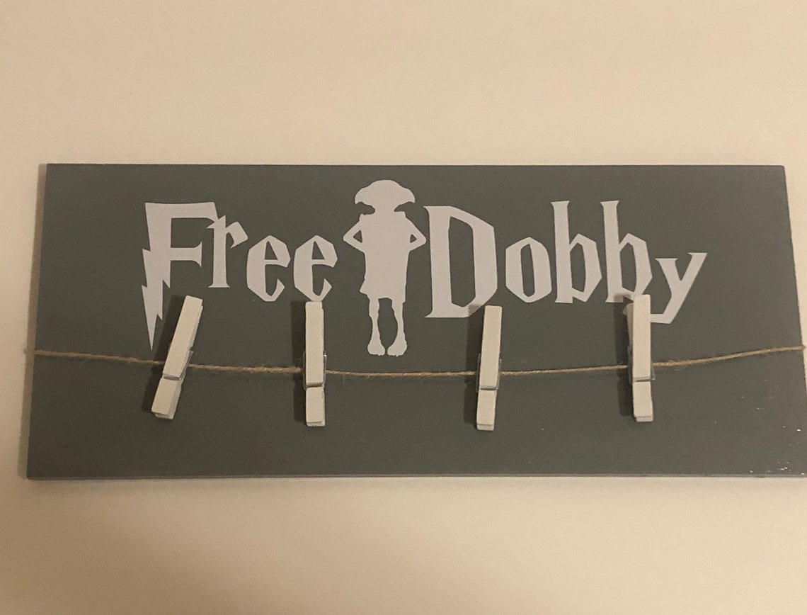 Wooden Harry Potter Themed Free Dobby Sign Perfect Gift | Etsy