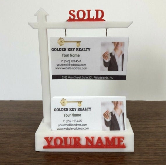 Real Estate Business Card Display Business Card Holder - Etsy