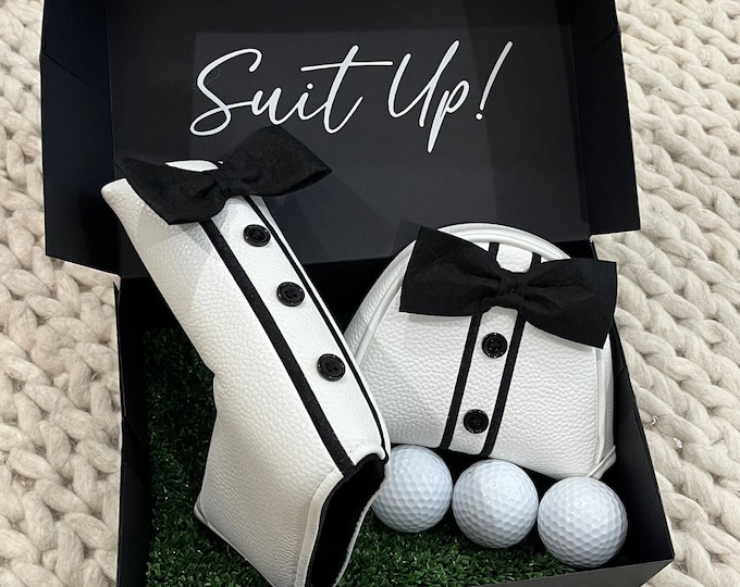 Best Groomsmen Proposal Gift! Golf Putter Head Covers, Wedding Golf ...