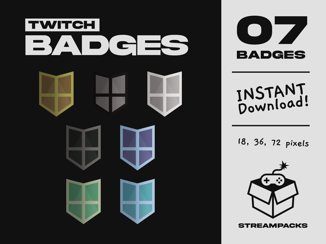 Twitch Subscriber Badges / Bit Badges / Old School Runescape Shields (t ...