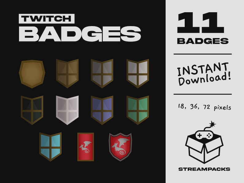 Twitch Subscriber Badges / Bit Badges / Old School Runescape Shields ...