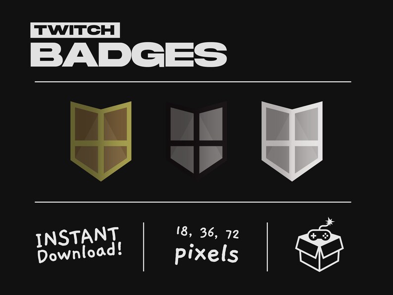 Twitch Subscriber Badges / Bit Badges / Old School Runescape Shields (t ...