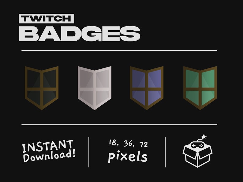 Twitch Subscriber Badges / Bit Badges / Old School Runescape Shields ...
