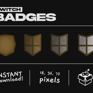 Twitch Subscriber Badges / Bit Badges / Old School Runescape Shields ...