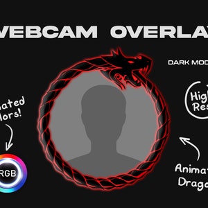 Animated Circular Dragon RGB Twitch Webcam Overlay - Etsy