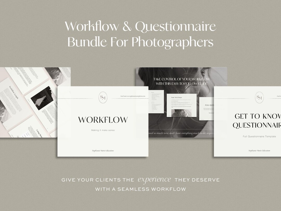 Photography Workflow Bundle | Client Intake Forms for Photographers - Etsy