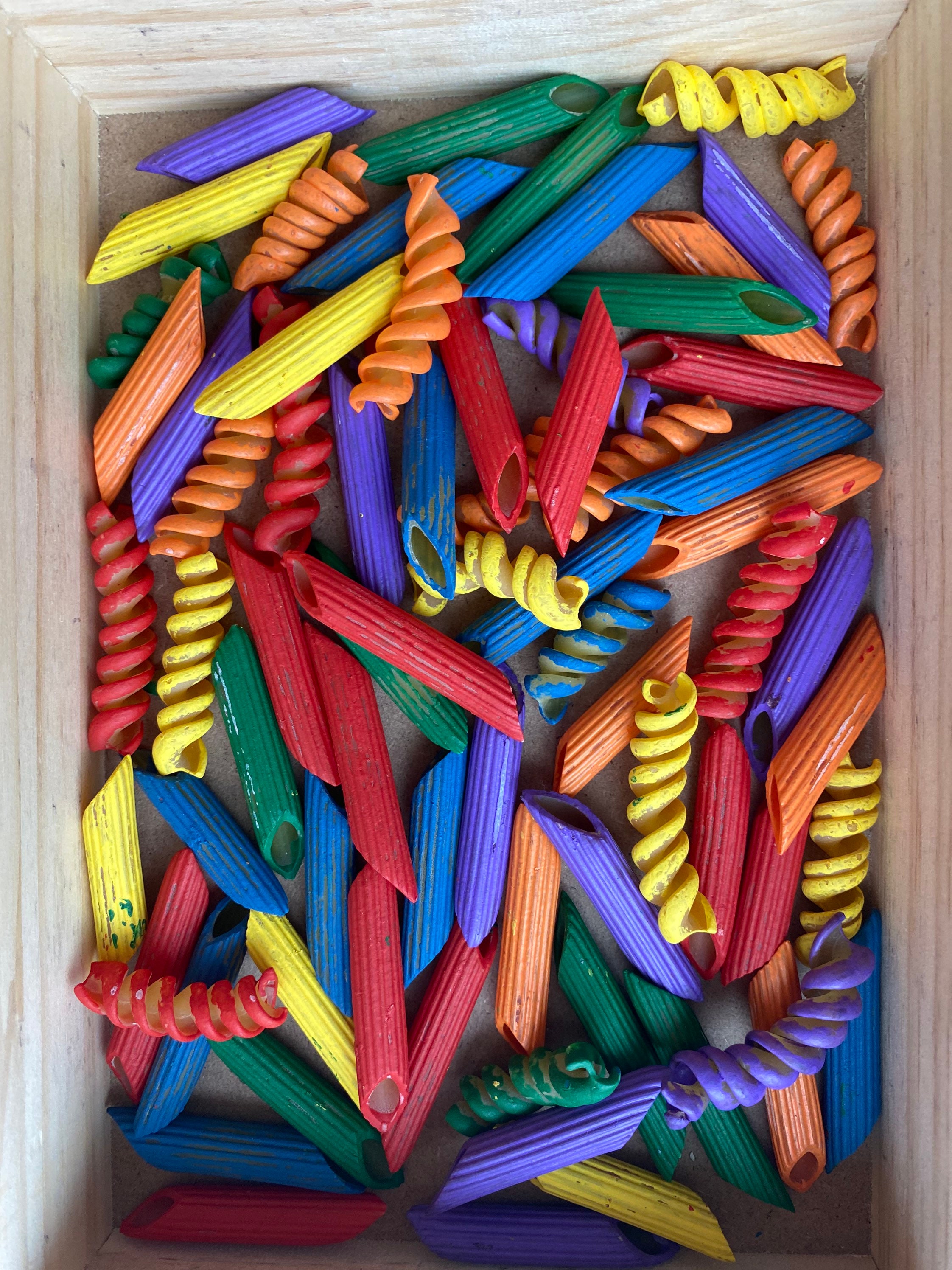 Colored Pasta for Sensory Play Sensory Pasta Dyed Pasta Sensory Base ...