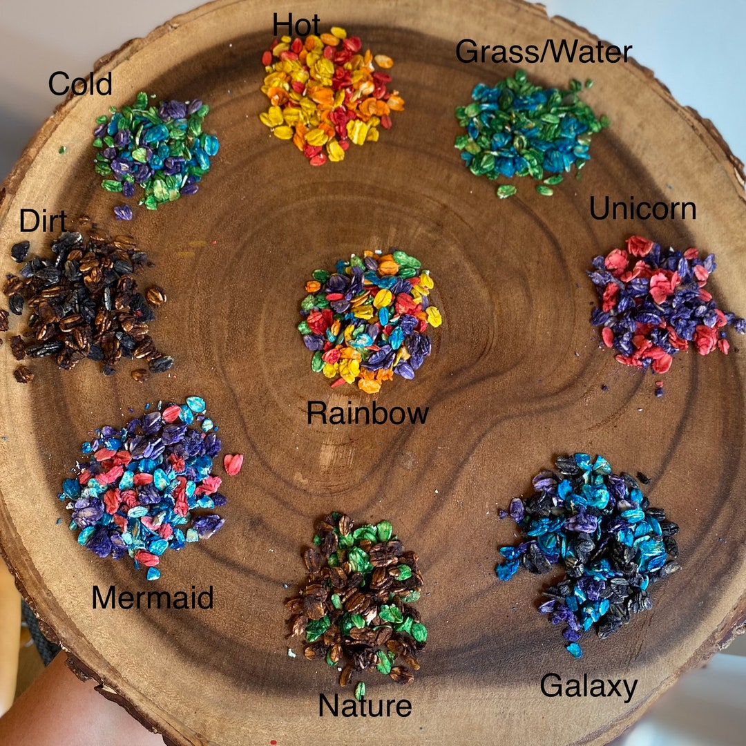 Colored Oats Sensory Play Rainbow Oats Sensory Filler Sensory Base Baby ...