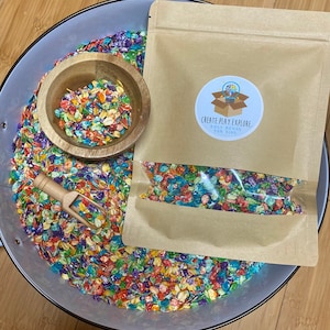 Colored Oats Sensory Play Rainbow Oats Sensory Filler Sensory Base Baby ...
