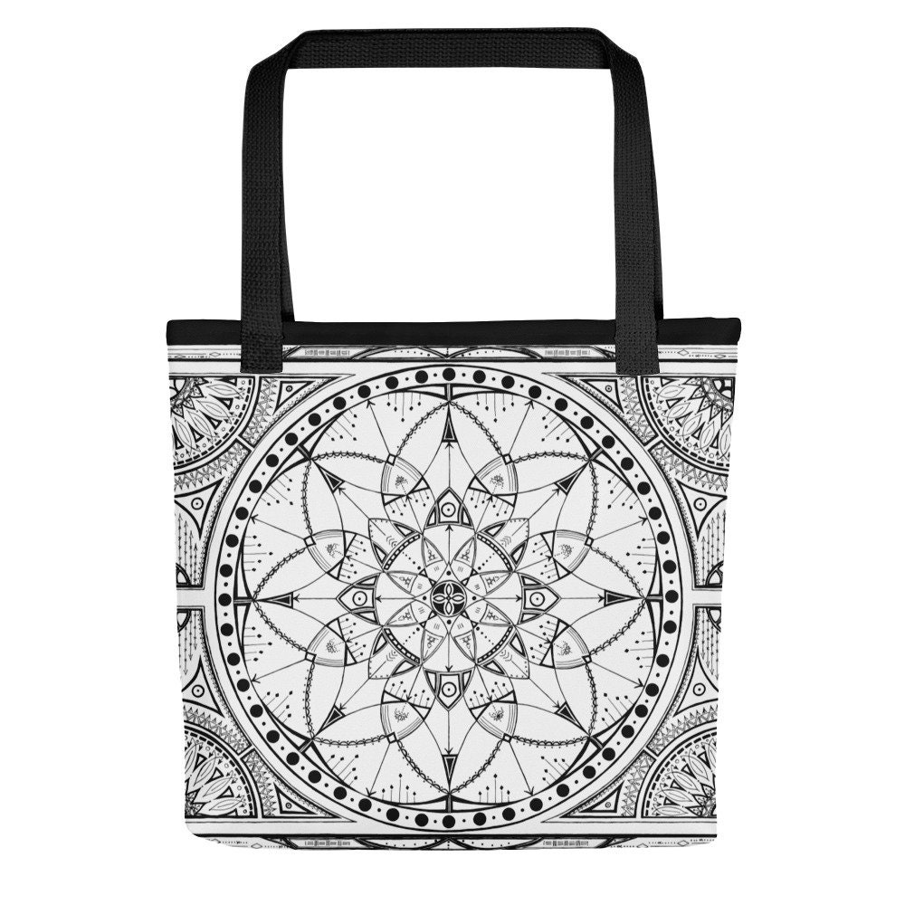 Unique Mandala Tote Bag - Handmade Mandala Art Exclusive - My Cuckoo ...