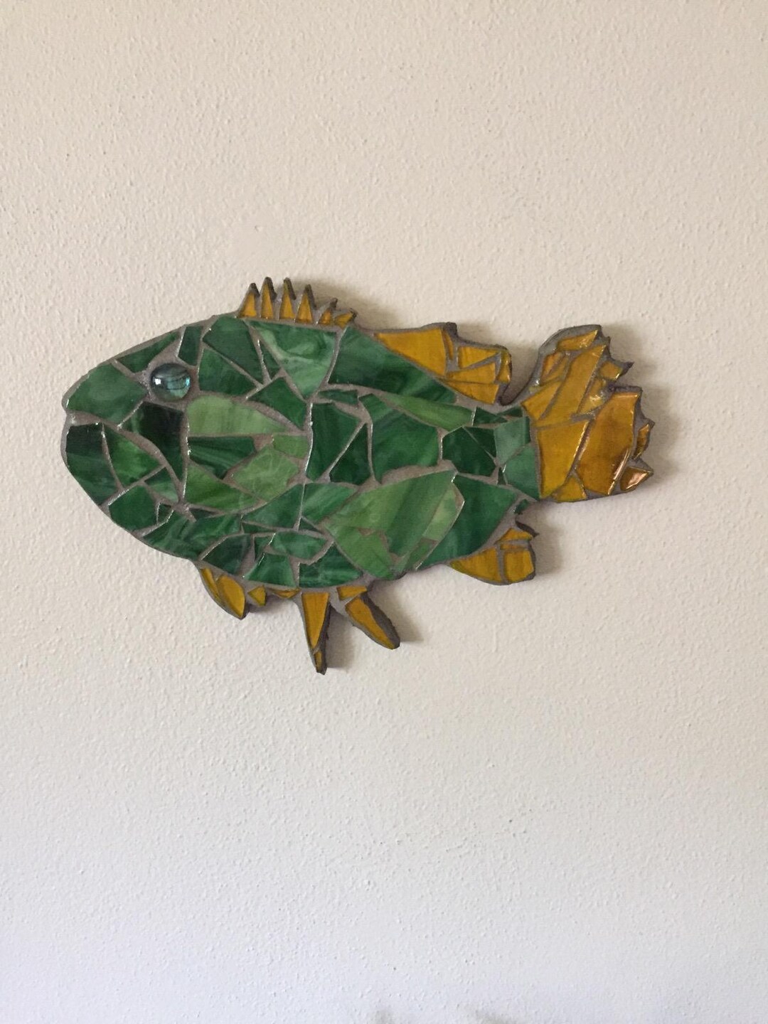 FISH Stain Glass Wall Art - Etsy