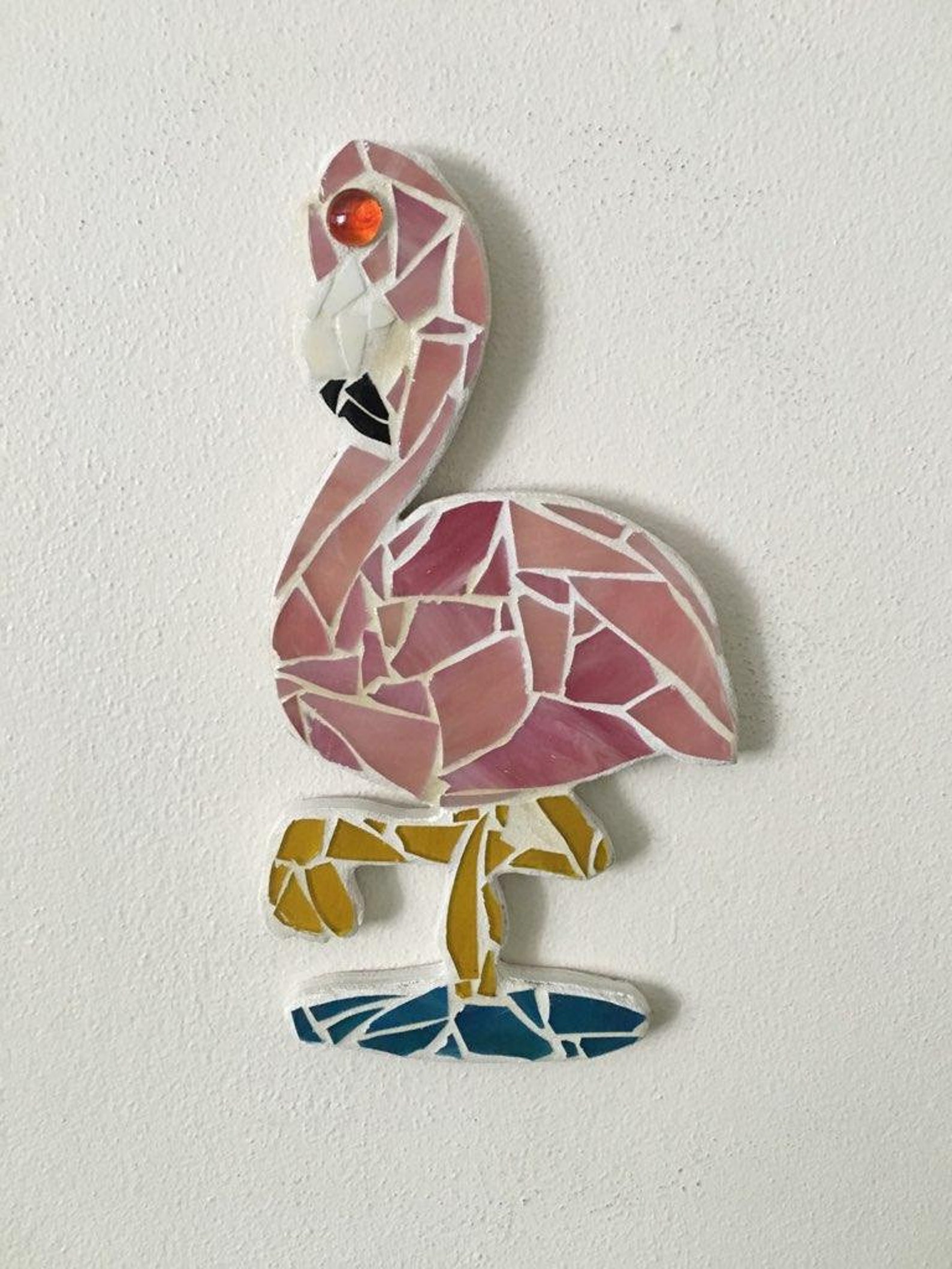 FLAMINGO Stain Glass Wall Art - Etsy