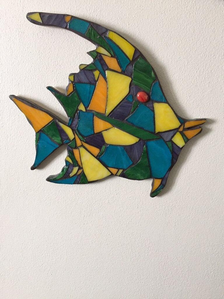 FISH Stain Glass Wall Art - Etsy