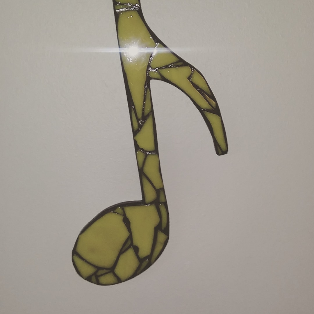 MUSIC NOTE Stain Glass Wall Art - Etsy