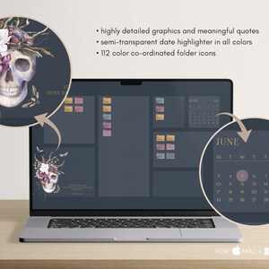 DARK ACADEMIA Desktop Organizer Wallpaper 2023 - 2024 With Folder Icons ...