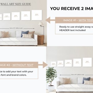 Square Frame Size Guide, Wall Art Size Guide, Comparison Chart, Poster ...