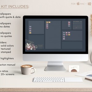 DARK ACADEMIA Desktop Organizer Wallpaper 2023 - 2024 With Folder Icons ...