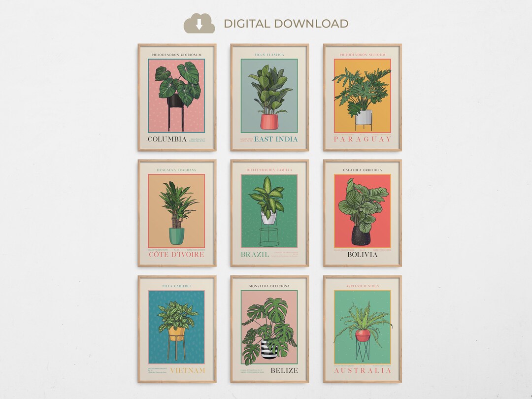 Indoor Plant Stand Prints, Flower Market Poster, Houseplant Poster ...