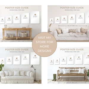 Wall Art Size Guide, Frame Size Guide, Comparison Chart, Poster Size ...