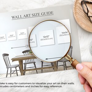 Square Frame Size Guide, Wall Art Size Guide, Comparison Chart, Poster ...